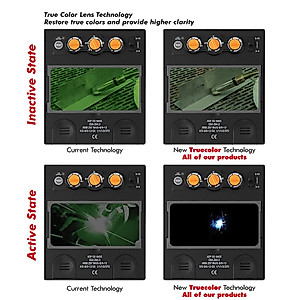 WELDSAMURAI Welding Helmet Auto Darkening, Large Viewing Screen True Color Welding Hood with 4 Arc Sensor, Wide Shade 4/5-8/9-13 for TIG MIG Arc Weld Grinding Welder Mask