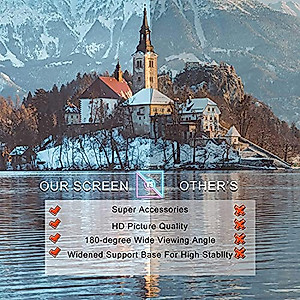 LATIPOPO Projector Movie Screen with Stand 88inch Projection Video Screen Indoor Outdoor Portable Movie Theater with Carrying Bag