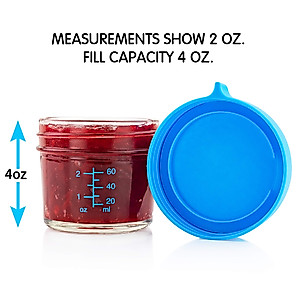 PreppyBaby 4 oz Glass Baby Food Storage Containers with Lids - Pack of 12 Reusable Dishwasher & Microwave Safe Food Jars w/ 2 Bamboo Infant Spoons, Recipe Booklet & Non-toxic Easy Erase Marker (White)