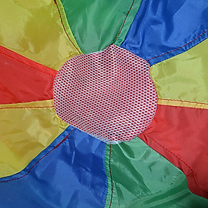 Sonyabecca Parachute for Kids 6' with 9 Handles Game Toy for Kids Play