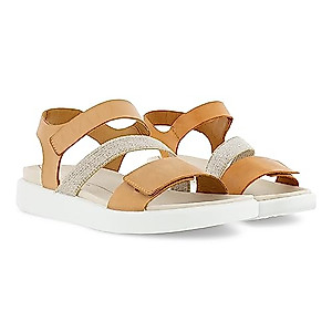 ECCO Women's Flowt 2 Band Sandal, Lion, 12-12.5