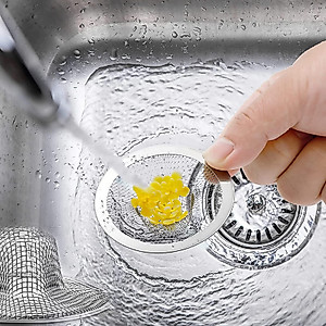 LUNKUIVY 100 PCS Sink Strainer, Stainless Steel Filter Trap 2.76 Inch Metal Sink Strainer Utility Sinks for Kitchen, Bathrooms, Shower Drains