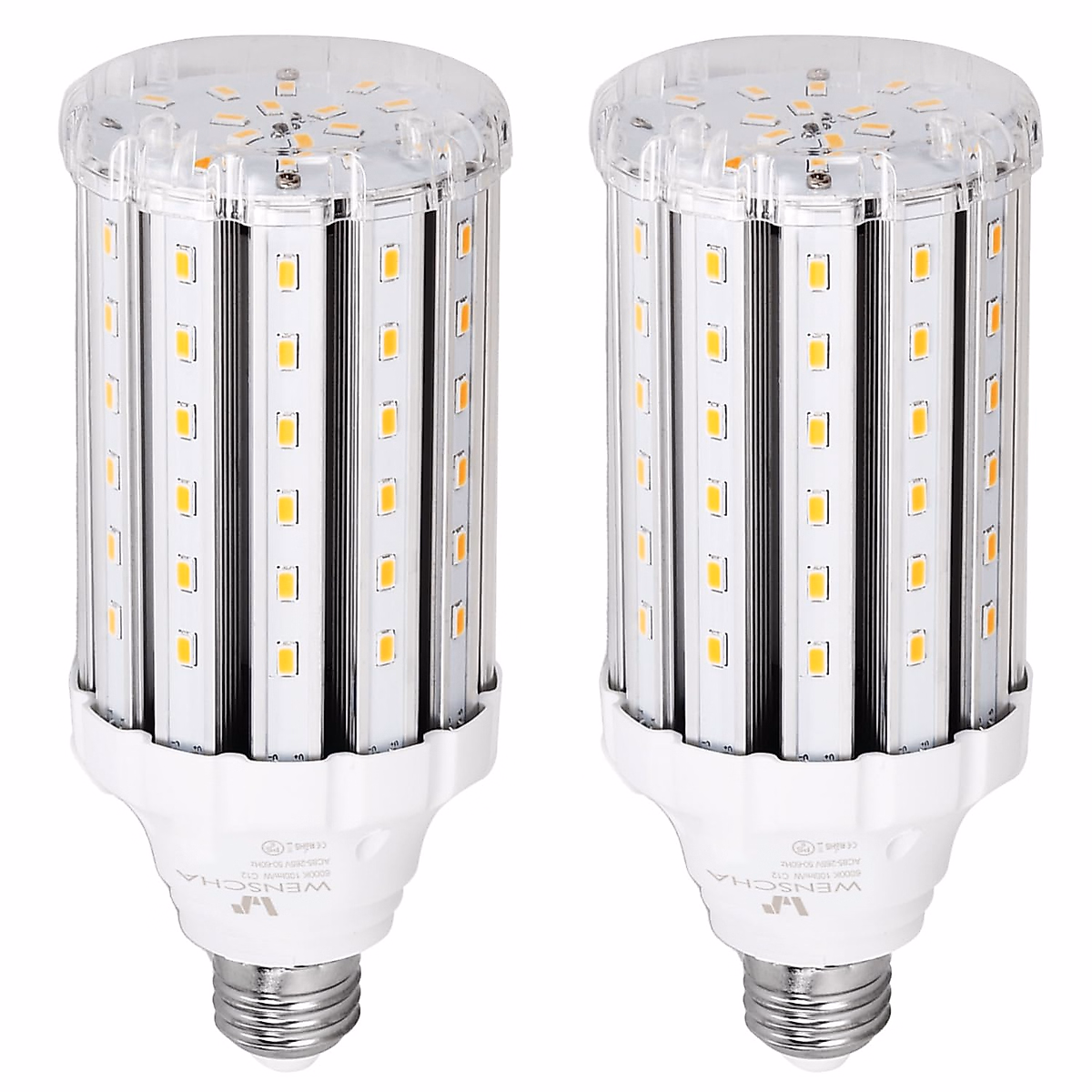 50W LED Corn Light Bulbs-500W Equivalent, 5500 Lumens,6500K Daylight White,E26 Base Led Replacement HID HPS Mercury Vapor CFL Metal Halide Lamp for Warehouses,Garages,Street（Daylight White,2PACK)