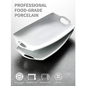 3 Tier Serving Stand Serving Platter with Handle Chip and Dip Serving Set Pocerlain Oval Bowl Set with Stand White Serving Bowl for Entertaining Tiered Tray Decor for Countertop