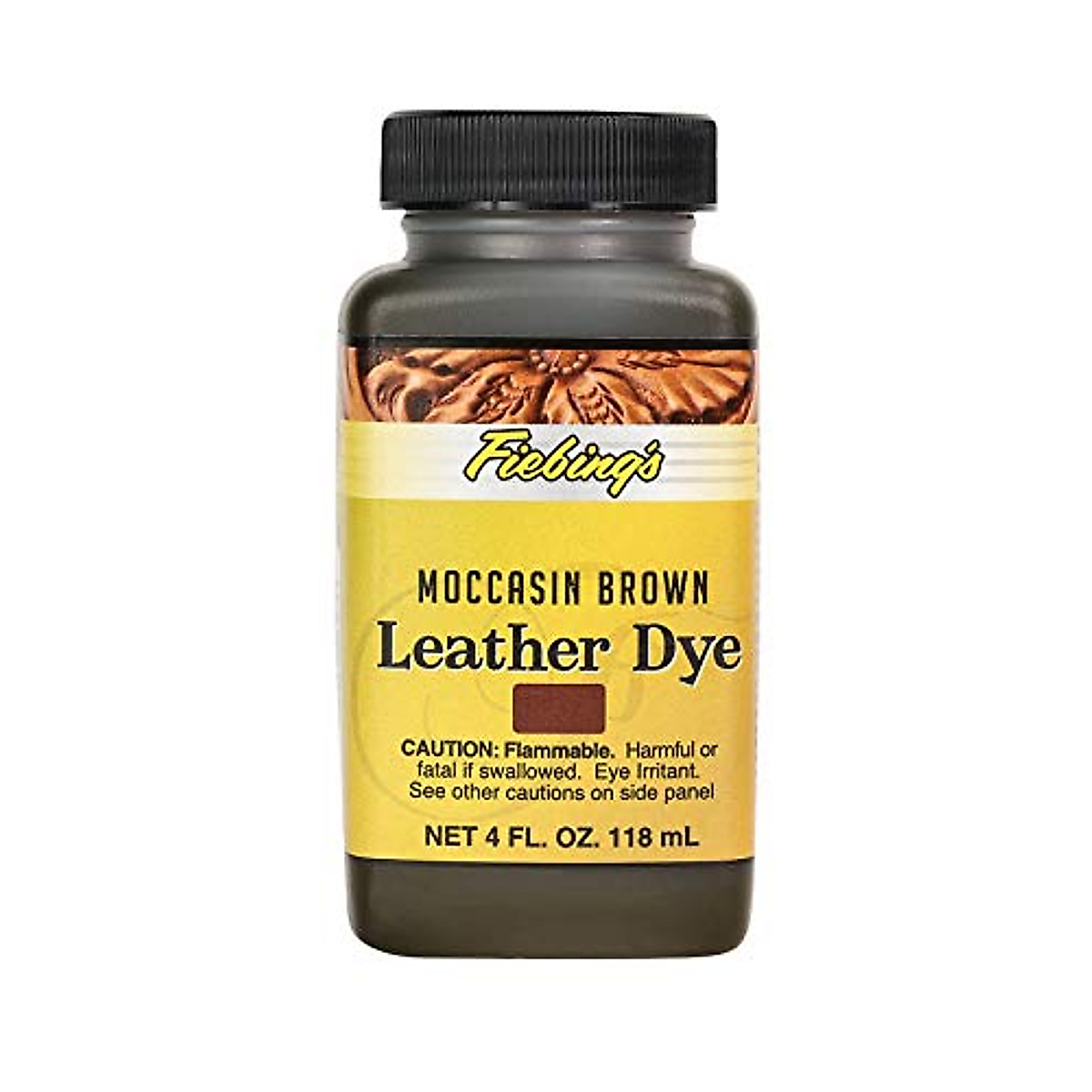 Fiebing's Leather Dye - Alcohol Based Permanent Leather Dye - 4 oz - Moccasin Brown
