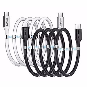 JJKKZVZ 2Pack Upgraded Magnetic USB C to USB C Fast Charging Cable (3ft 60W), Magnetic Charging Cable, USB 2.0 Type C Charging Data Transfer Cable with Soft Protective Tube for All USB C Devices