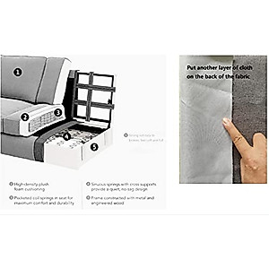 Legend Vansen 137'' Reversible Flexible Combination Modular Sofa Couche with Ottoman Sectional, Cream