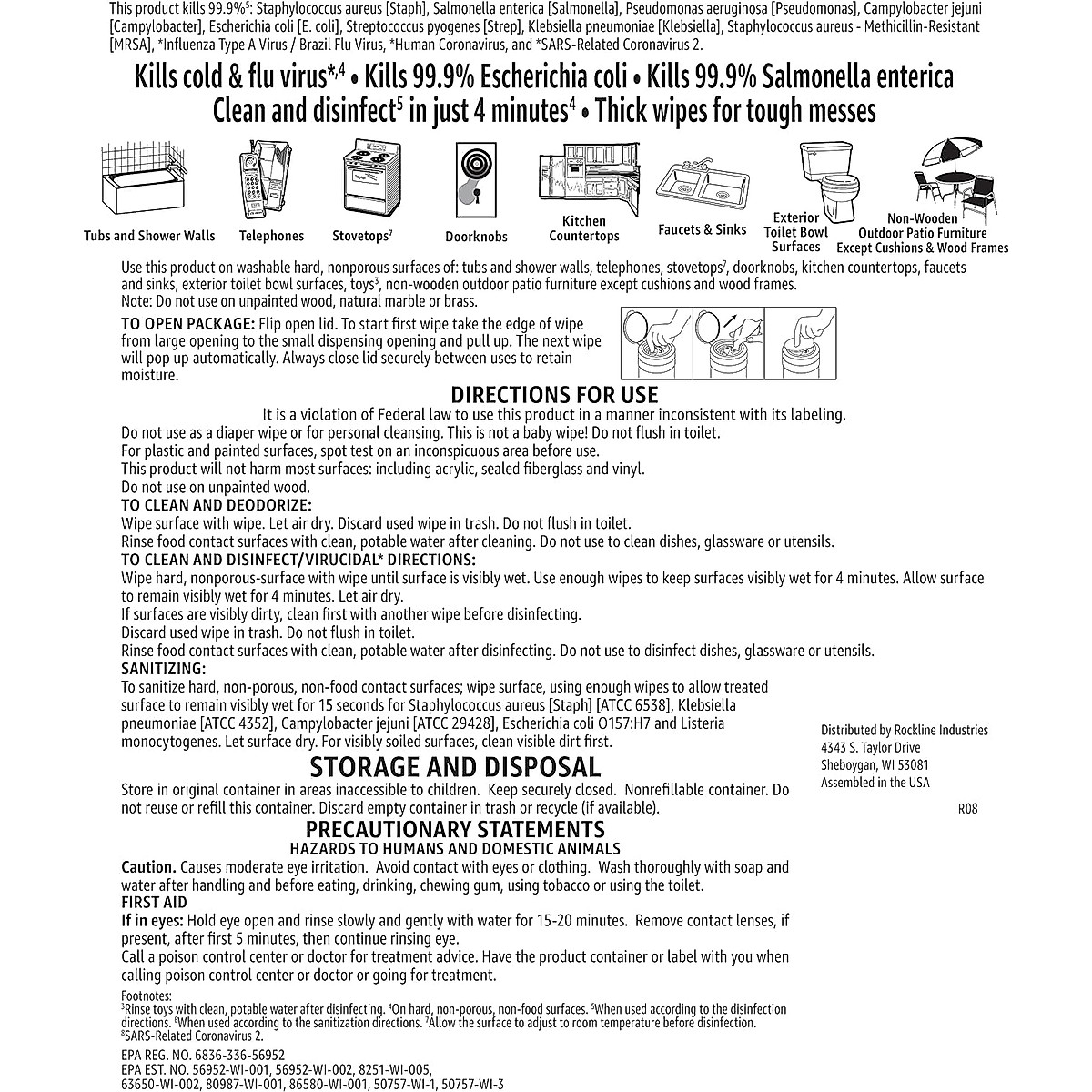 Amazon Basics Disinfecting Wipes, Lemon Scent & Fresh Scent, Sanitizes/Cleans/Disinfects/Deodorizes, 85 Count: Pack of 3 (Previously Solimo)