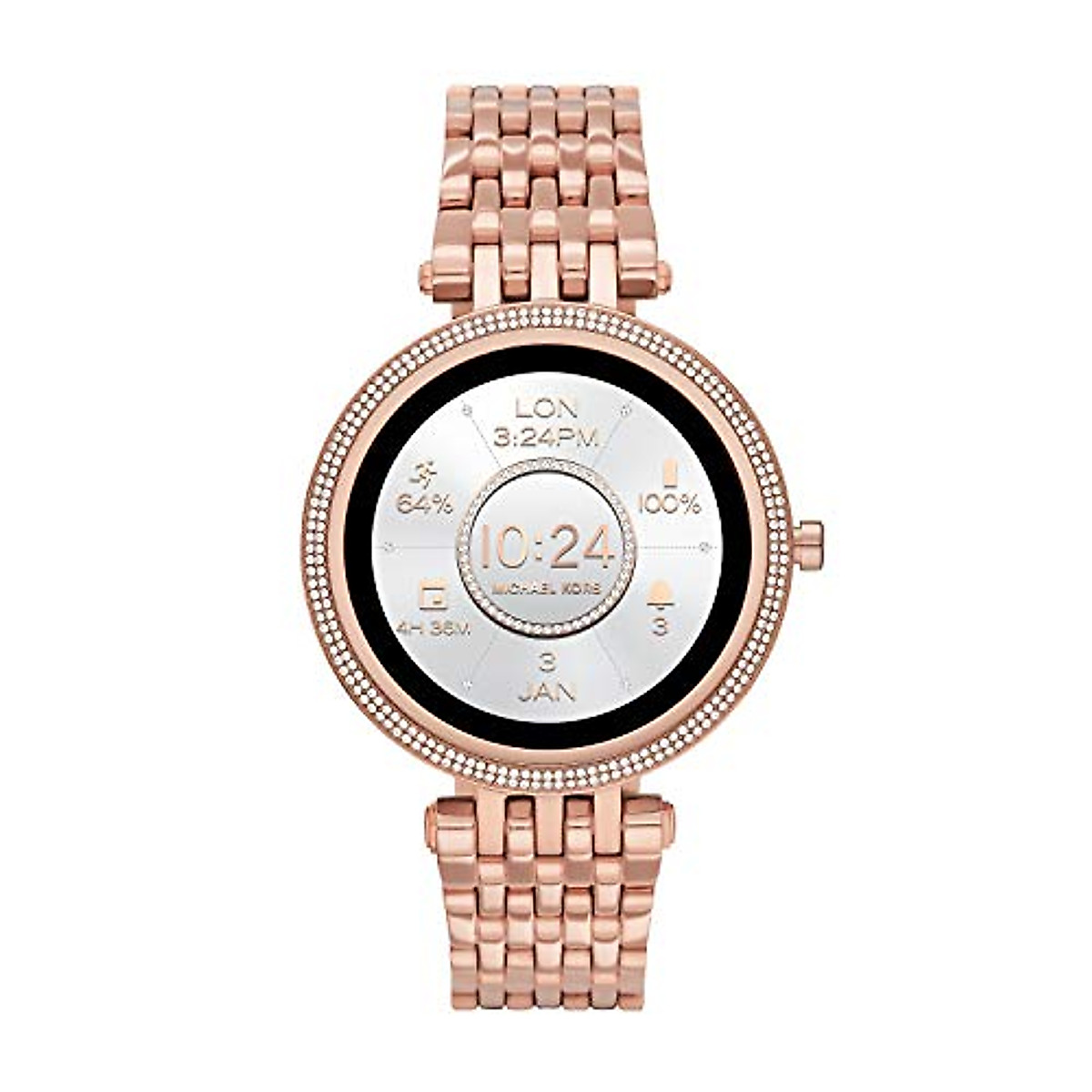 Michael Kors Women's Gen 5E 43mm Stainless Steel Touchscreen Smartwatch with Fitness Tracker, Heart Rate, Contactless Payments, and Smartphone Notifications.