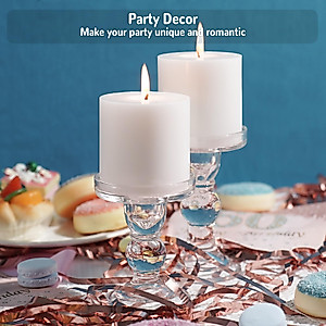 TRIRITE White Pillar Candles Set of 6,Unscented Pillar Candles Bulk-3x3 inch,210 Hours Long Burning Smokeless Pillar Candles, Perfect for Wedding,Parties, Spas, Home Gatherings and Dinner