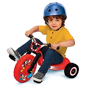 Fly Wheels Mickey Mouse 10 Junior Cruiser Ride-On Pedal-Powered Toddler Bike Trike, Ages 18-36 M for Kids 33”-35” Tall and up to 35 Lbs