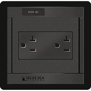 Blue Sea Systems 1479 360 Panel with 120V AC Dual Outlet