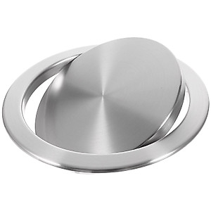 Angoily Trash Compactor, 18-20cm, Stainless Steel, Open-Top, Silver