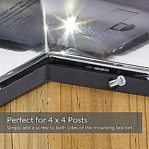 NOMA Solar Post Lights | Waterproof Outdoor Cap Lights for 4 x 4 Wooden, Deck, Patio, Garden, Decor or Fence | Warm White LED Lights, 8-Pack (Black)