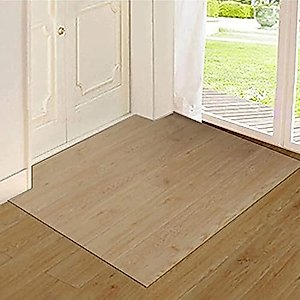 Clear PVC Desk Chair Mat Chair Mat Office Chair Mat/Non Slip Transparent Doormat Protector Chair Mat,1.5mm,Transparent Floor Mat,110/120/130/140/150/160cm Wide,Office Home Chair Mat, for Office & Home