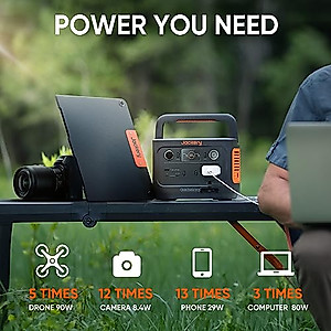 Jackery Solar Generator 300 Plus Portable Power Station with 40W Book-sized Solar Panel, 288Wh Backup LiFePO4 Battery, 300W AC Outlet, Only 5KG for RV, Outdoors, Camping, Traveling, and Emergencies