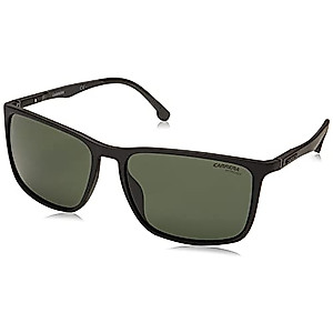 Carrera Men's Casual Rectangular Sunglasses, Mtt Black, 57