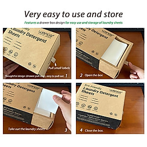 Wenge Laundry Detergent Sheets Eco-Friendly 240 Sheets No Plastic Jug, Liquidless Technology Hypoallergenic Washing Sheets for Home Dorm Travel Camping, Hand Washing Clean No Mess Fresh Scent