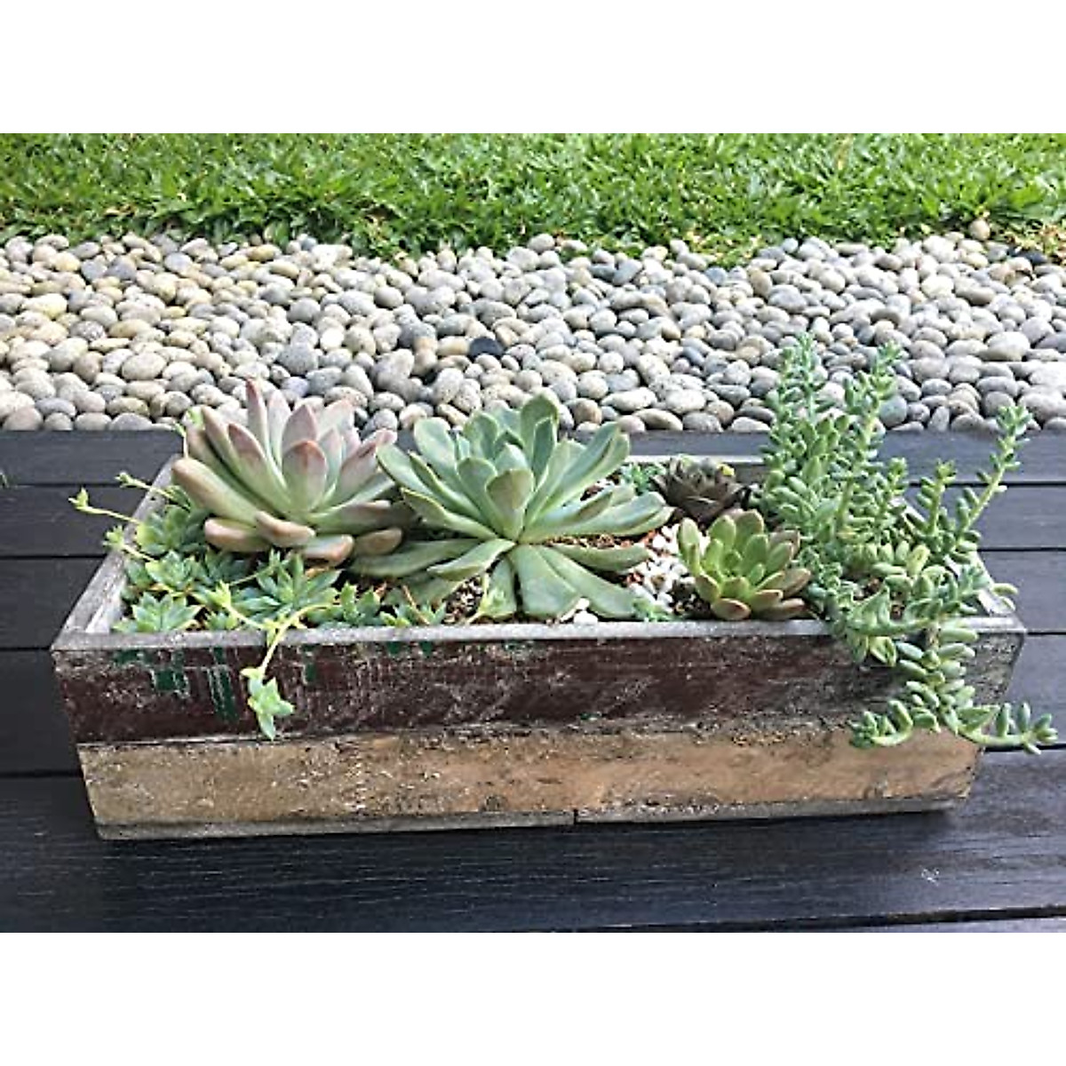 Wood Bathroom Decorative Storage Mason Jar Box, Toilet Paper Holder, Succulent Garden Planter, Diaper Organizer, Small Wooden Crate or Farmhouse Rustic Decor (Random)