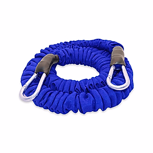 SURF ATHLETE Ultimate Paddling Endurance Training Kit: 9 Pieces Set, 15lbs to 25lbs with Durable Nylon Sleeve Bands Protection Navy Blue/Black