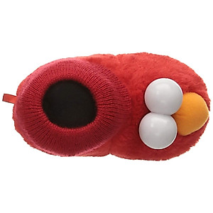 Sesame Street Kids Cookie Monster Puppet Slipper, Red, US 3-4 Unisex Toddler