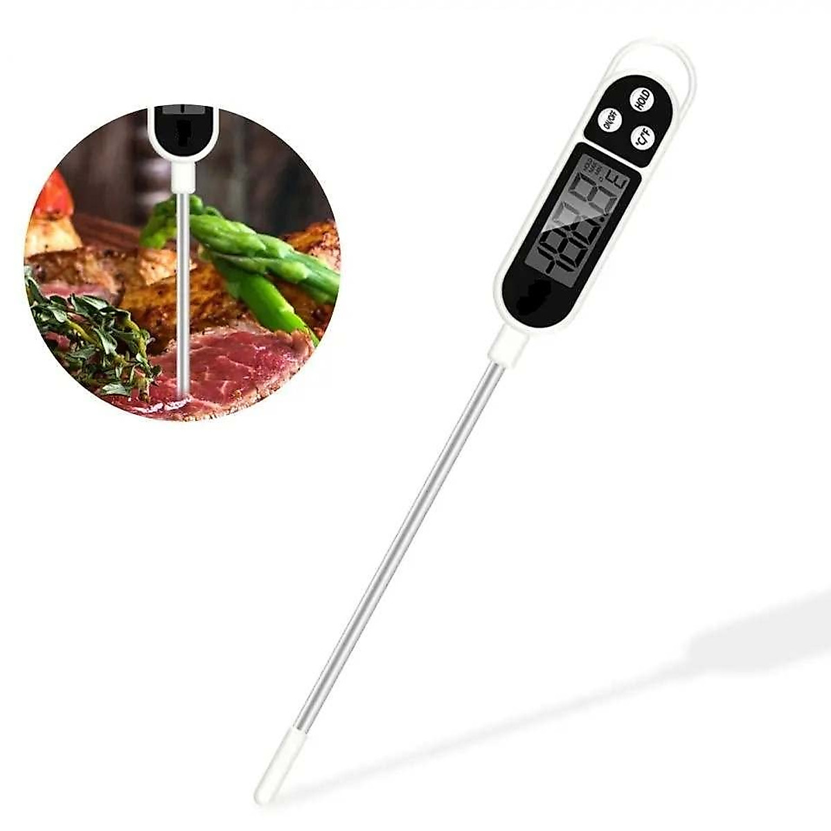 TP300 Digital Meat Thermometer for Cooking Food, Kitchen Needs, Smoker Oven BBQ Grill, Candy, Drinks, Instant Read, Long Probe