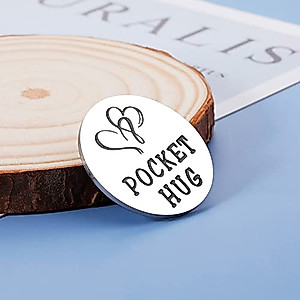 Inspirational Gift for Son Pocket Hug Token to Kids Valentines Day Christmas Birthday Gifts for Boys Teens Stocking Stuffers Present From Mom Dad Back to School Keepsakes Never Forget That I Love You