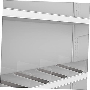 Garneck 6pcs Magnetic Shelf Baffle Closet Shelf Dividers Magnetic Shelf Dividers Clothes Drawer Dividers Shelf Supplies Clear Shelf Magnetic Dividers Rubber Magnetic Strip Transparent