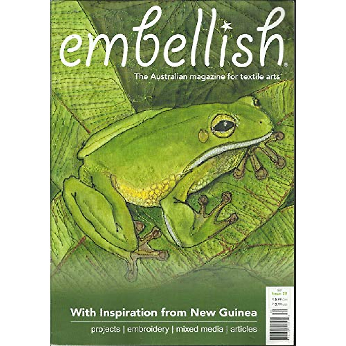 EMBELLISH MAGAZINE, THE AUSTRALIAN MAGAZINE FOR TEXTILE ART & MORE JUNE, 2017