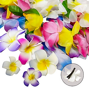 GoodUping 18 Counts Hawaiian Leis, Flower Hair Clip, Headbands and Wristbands, Perfect Luau Party Supplies for Summer Beach Vacations, Essential Party Decorations for Birthday, Graduation, and Wedding
