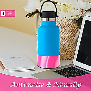 WUQID Protective Mixed Silicone Boot Sleeve for 12oz-40oz Sport Flask & Stanley Water Bottles Tumbler Anti-Slip Bottom Sleeve Cover for All Water Bottles Bottom Width of 2.83&3.56in