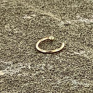 Body Candy Tiny Nose Ring Hoop 20 Gauge 1/4" Solid 14k Yellow Gold Nose Hoop Xtra Small Diameter