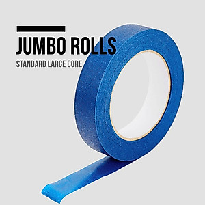 LICHAMP 10-Piece Blue Painters Tape 1 inch, Blue Masking Tape Bulk Multi Pack, 1 inch x 55 Yards x 10 Rolls (550 Total Yards)