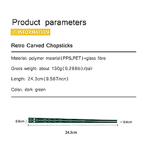 5 Pairs Food Grade Polymer Laser Engraving Japanese Chopsticks, Squared Edge Non-Slip Reusable Sushi Sticks Hashi Handmade Christmas Gift (Five pairs antique chopsticks)