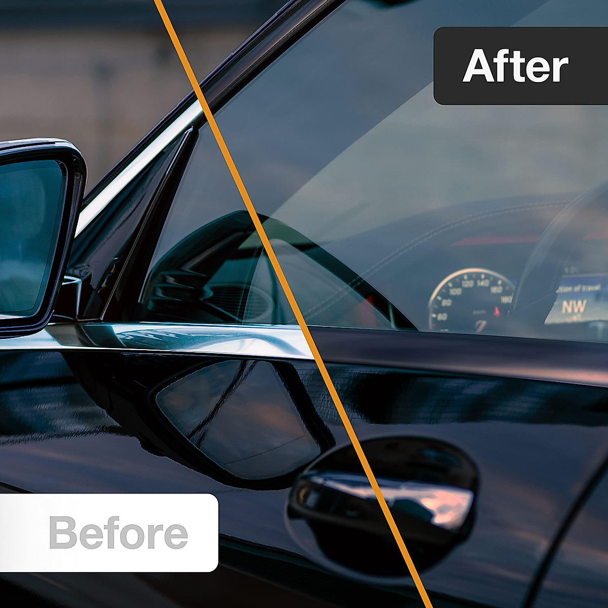 Gold Label Detailing 3M Black Out Trim Chrome Delete Vinyl Wrap Kit | 25ft Roll of 3m Scotchprint 2080 | Felt Edge Squeegee and Razor Blade Included (Satin, 2" by 25ft)