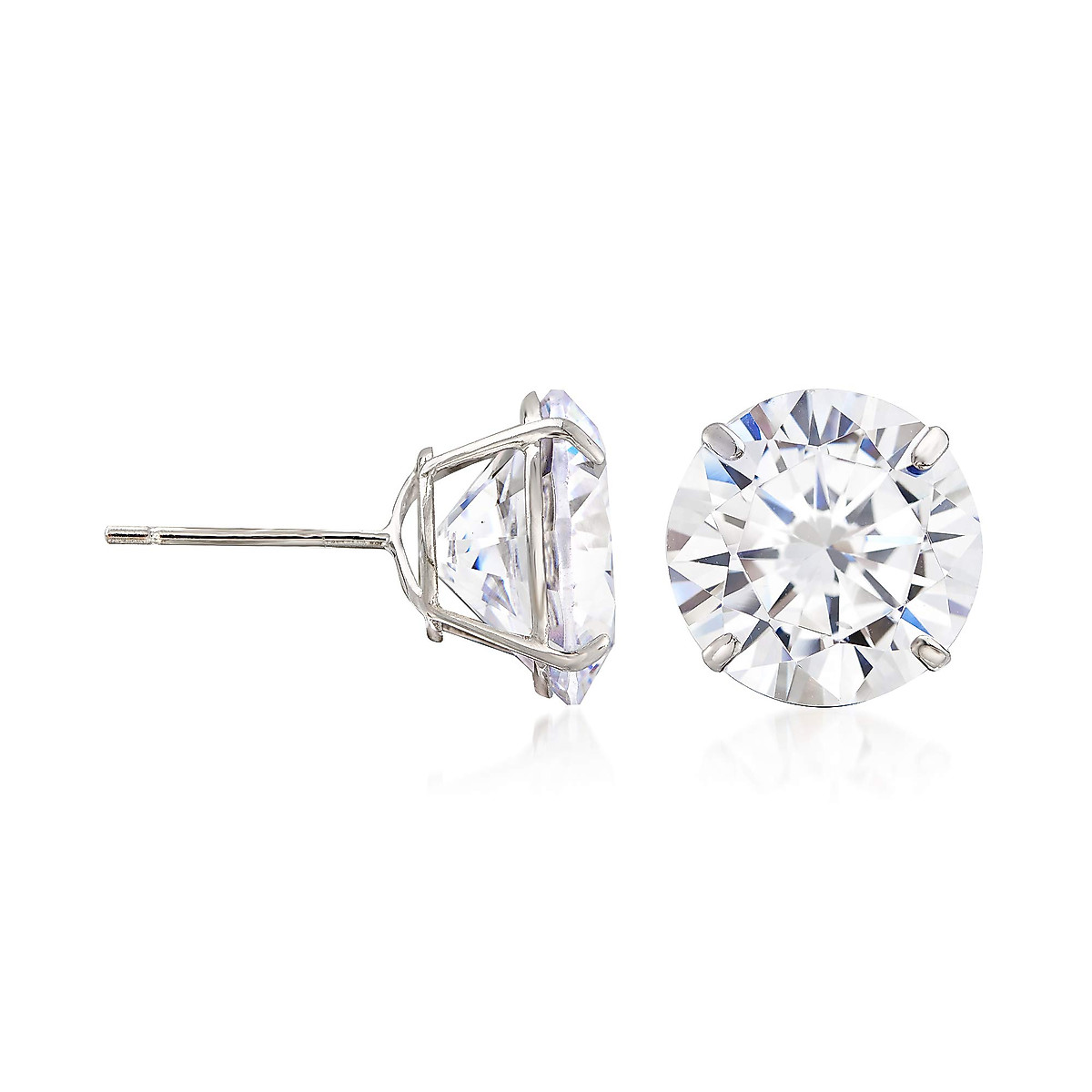 Ross-Simons 8.00 ct. t.w. CZ Stud Earrings in 14kt White Gold