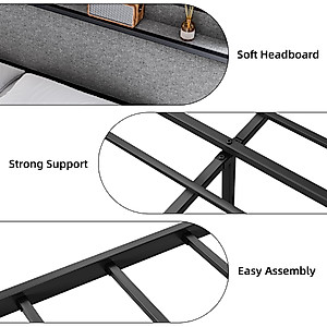 GAOMON Full Size Bed Frame with Headboard and Storage, Drawers Platform Bed Frames with Outlets, Sturdy, Noiseless, No Box Spring Needed, Easy Assembly