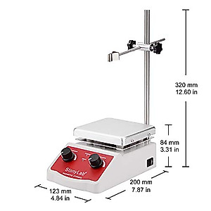 stonylab SH-2 Hotplate Magnetic Stirrer with Dual Control and Hot Plate, Rated Power 180W, 110V