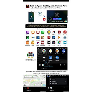 9" Android 10 Car Stereo GPS Carplay Head Unit Bluetooth Multimedia Player for Dodge Journey 2011-2020 Android Auto Audio Video Player Touch Screen Car Radio, Mirror Link GPS Navigation DSP USB