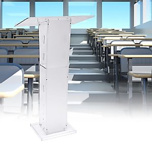 CNCEST Acrylic Podium Pulpit Plexiglass Transparent Stand Lectern 110cm for Conference (23.62x15.75x43.31 Inch), Clear