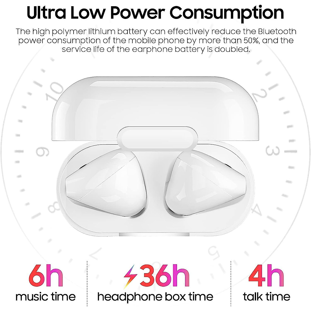 Wireless Earbuds, Bluetooth Earbuds Touch Control Stereo Sound Bluetooth Headphones with Mic, 35H Playtime IPX7 Waterproof Wireless Ear Buds with Type C Charging Case for airpod iPhone Android iOS