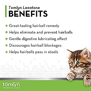 Tomlyn Laxatone Chicken-Flavor Hairball Remedy Chews for Cats and Kittens, 2-Pack