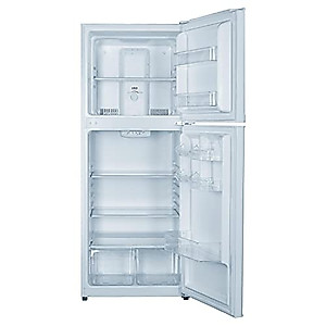 Magic Cool MCR10WI Apartment Refrigerator Freestanding Slim Design Full Fridge with Top Freezer for Condo, House, Small Kitchen Use, White