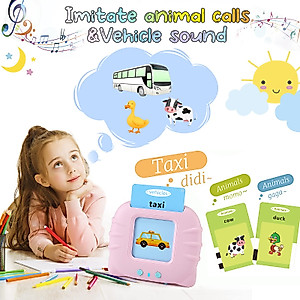 FREE TO FLY Learning Toys Flash Cards for Toddlers 2-4: 384 Sight Words Kindergarten Alphabet ABC Learning Card Machine Tater Tots Pocket Vocab Learning Gift for 2 3 4 5 6 Year Old Girls Boys