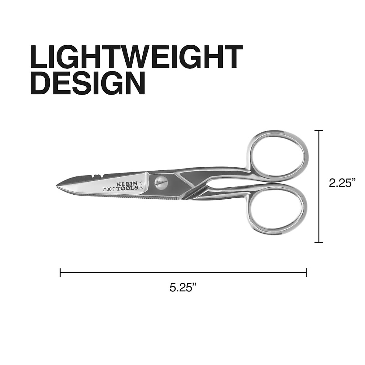 Klein Tools ERROR:#NAME? 2100-7 Electrician's Scissors, Nickel Plated