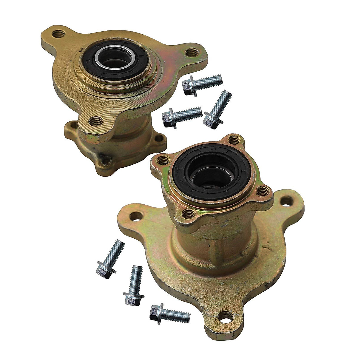 WPHMOTO Front Disc Brake Wheel Rim Hub with Steering Knuckle Kit for 110cc 125cc Quad Dirt Bike ATV Go Kart Buggy 4 Wheeler