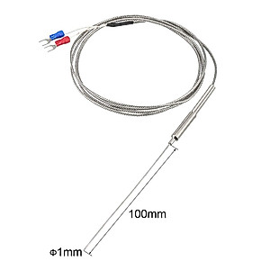 uxcell K Type Thermocouple Temperature Sensor Probe 1x100mm(0 to 800C) 5ft Temperature Controller