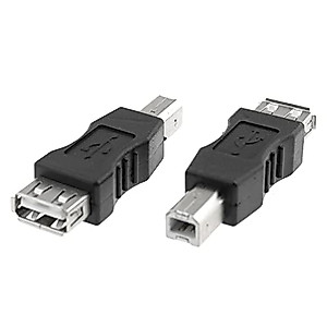 DGZZI USB 2.0 AF/BM Adapter 2PCS Type A Female to USB B Print Male Adapter Converter, Supports Data Transfer and Charging