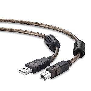 Tan QY Active USB 2.0 Printer Cable 50Ft - A-Male to B-Male High Speed Printer/Scanner/Repeater Cable for HP, Canon, Lexmark, Dell, Samsung etc (50Ft/15M)