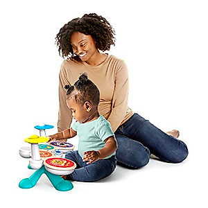 Baby Einstein Together in Tune Drums​ Safe Wireless Wooden Musical Toddler Toy, Magic Touch Collection, Age 12 Months+